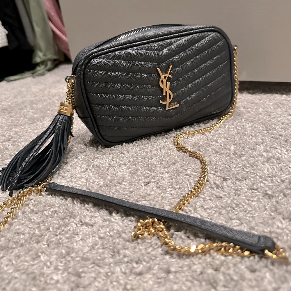 Yves Saint Laurent Lou Mini Camera Bag In Smooth Quil… - Gem